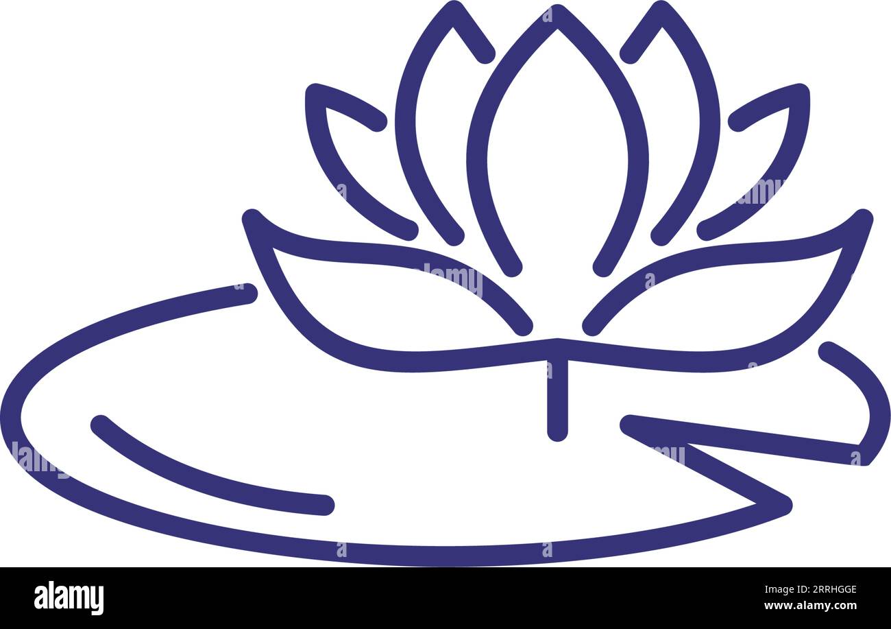 Water lily line icon Stock Vector Image & Art - Alamy