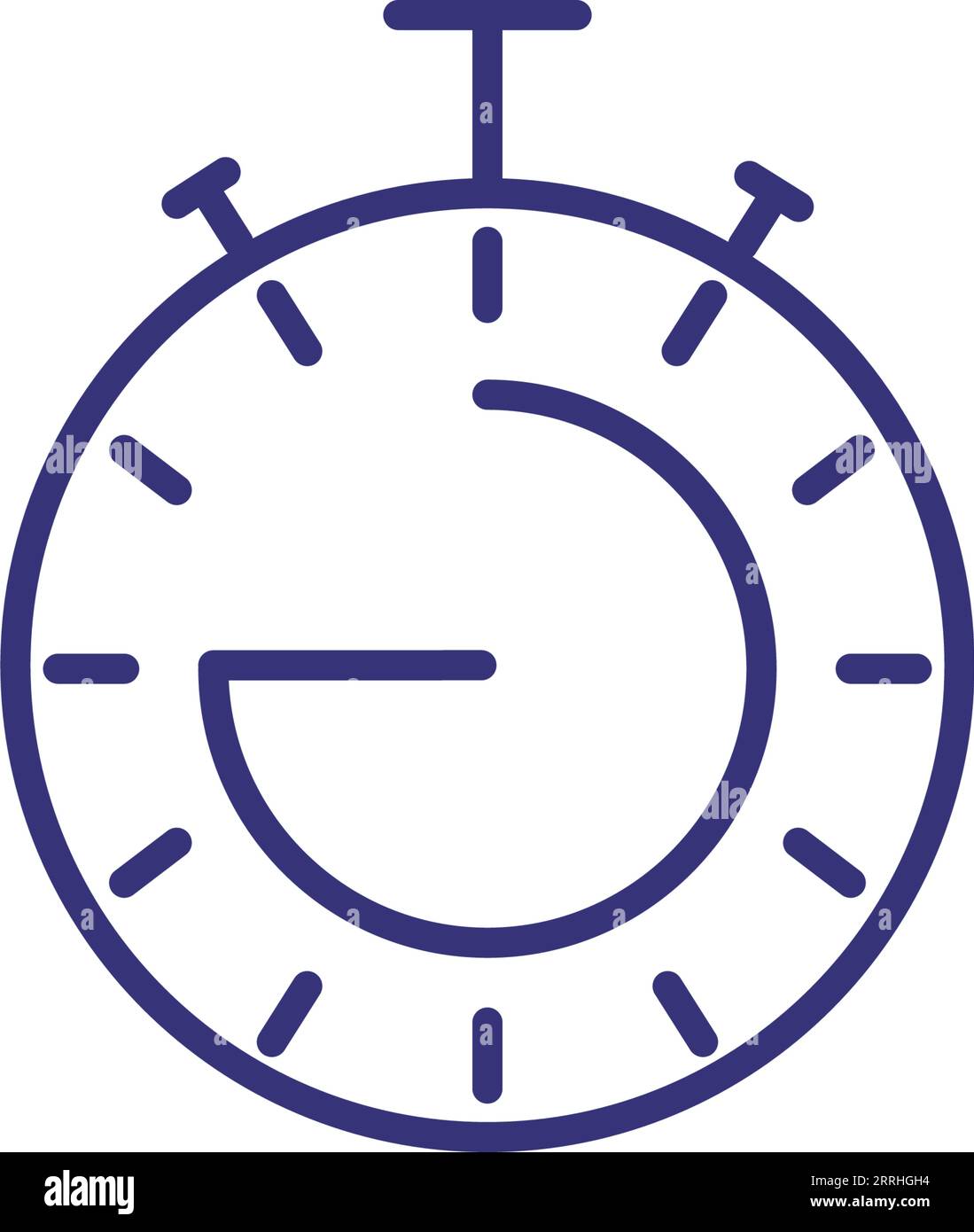 Stopwatch timer outline shape Stock Vector Images - Alamy