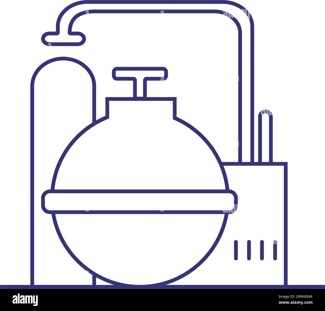 Factory pump icon outline Cut Out Stock Images & Pictures - Alamy