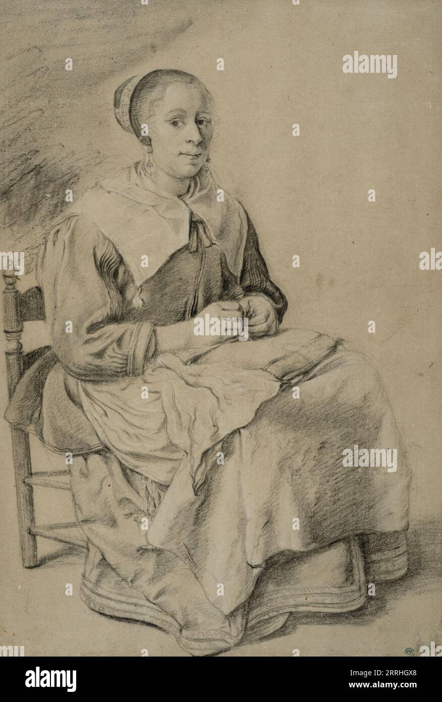 Working woman, mid 17th century Stock Photo - Alamy
