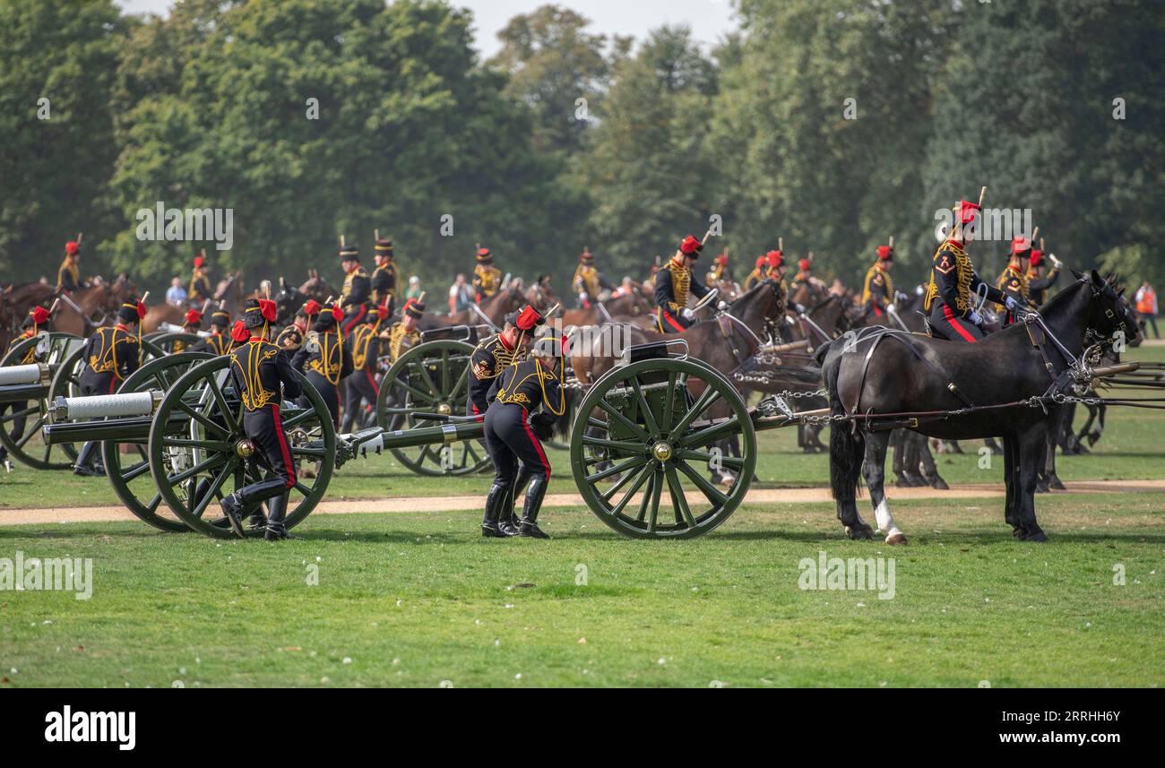 Hyde Park, London, UK. 8th Sep, 2023. The King's Troop Royal Horse ...