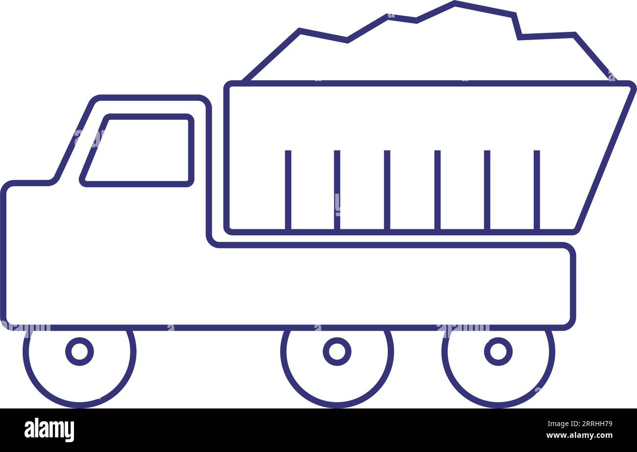 Dump truck line icon Stock Vector Image & Art - Alamy