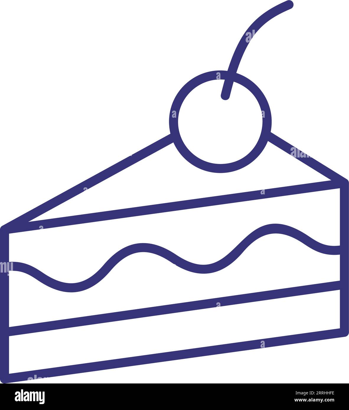 Slice of cake concept illustration Stock Vector Images - Alamy