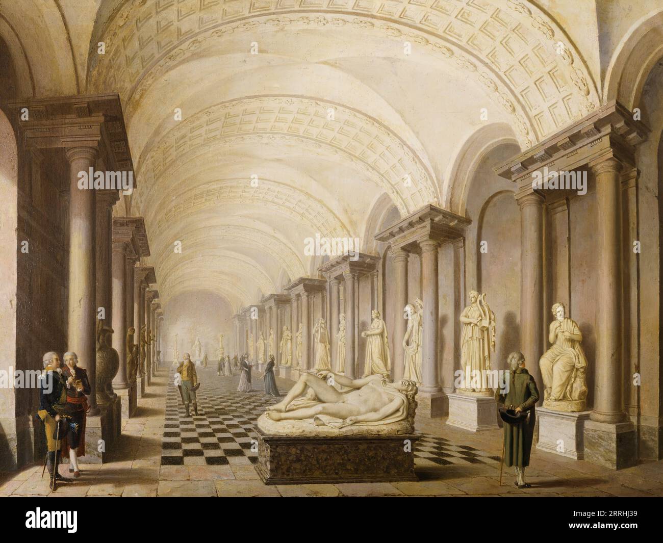 The Gallery of the Muses, in the Royal Museum at the Royal Palace ...