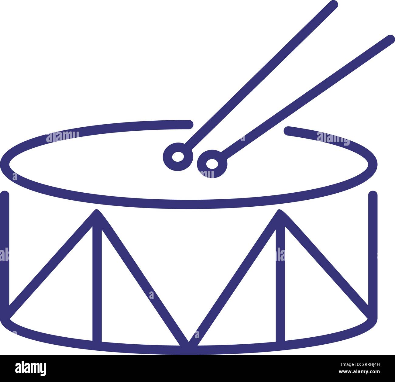 Drum and drumsticks line icon Stock Vector Image & Art - Alamy