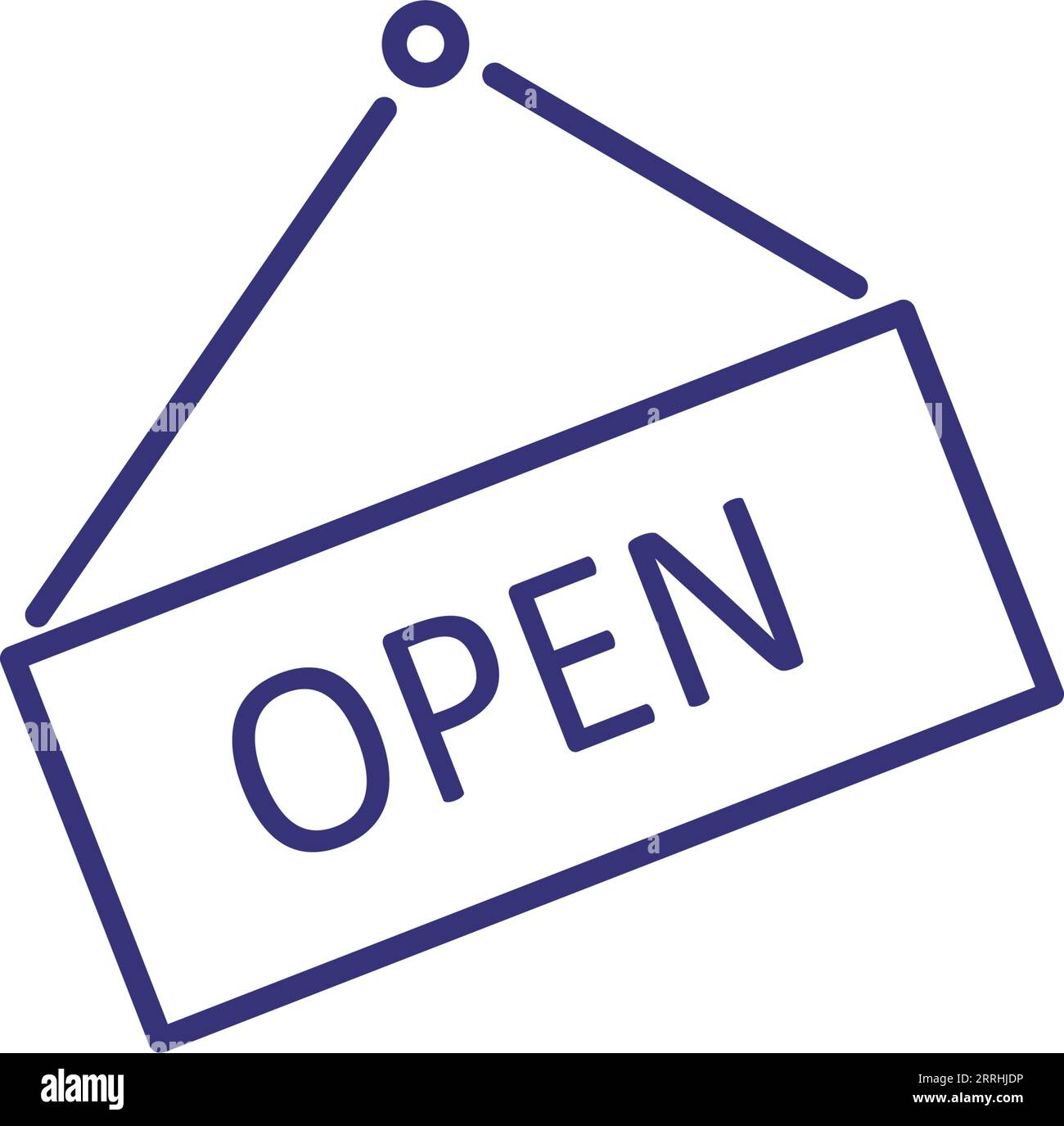 Open sign line icon Stock Vector Image & Art - Alamy