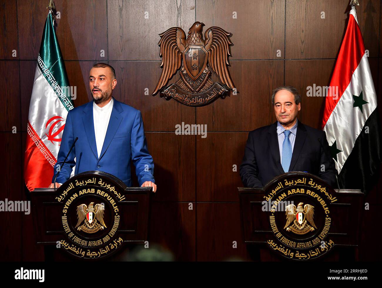 Syria iran fm press hi-res stock photography and images - Alamy