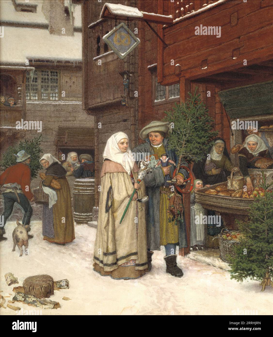 The Christmas Fair, 1872 Stock Photo - Alamy