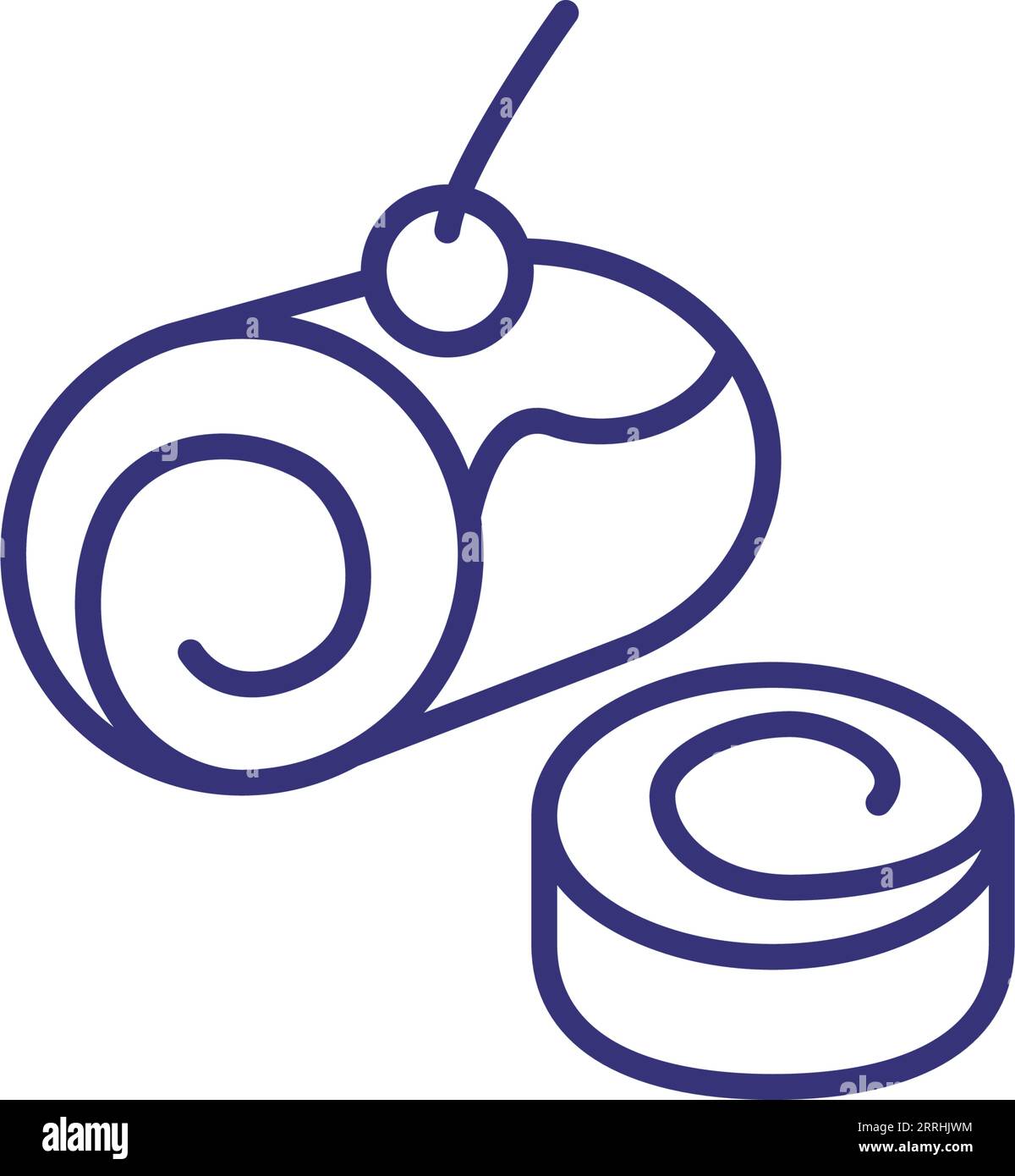 Swiss roll line icon Stock Vector Image & Art - Alamy