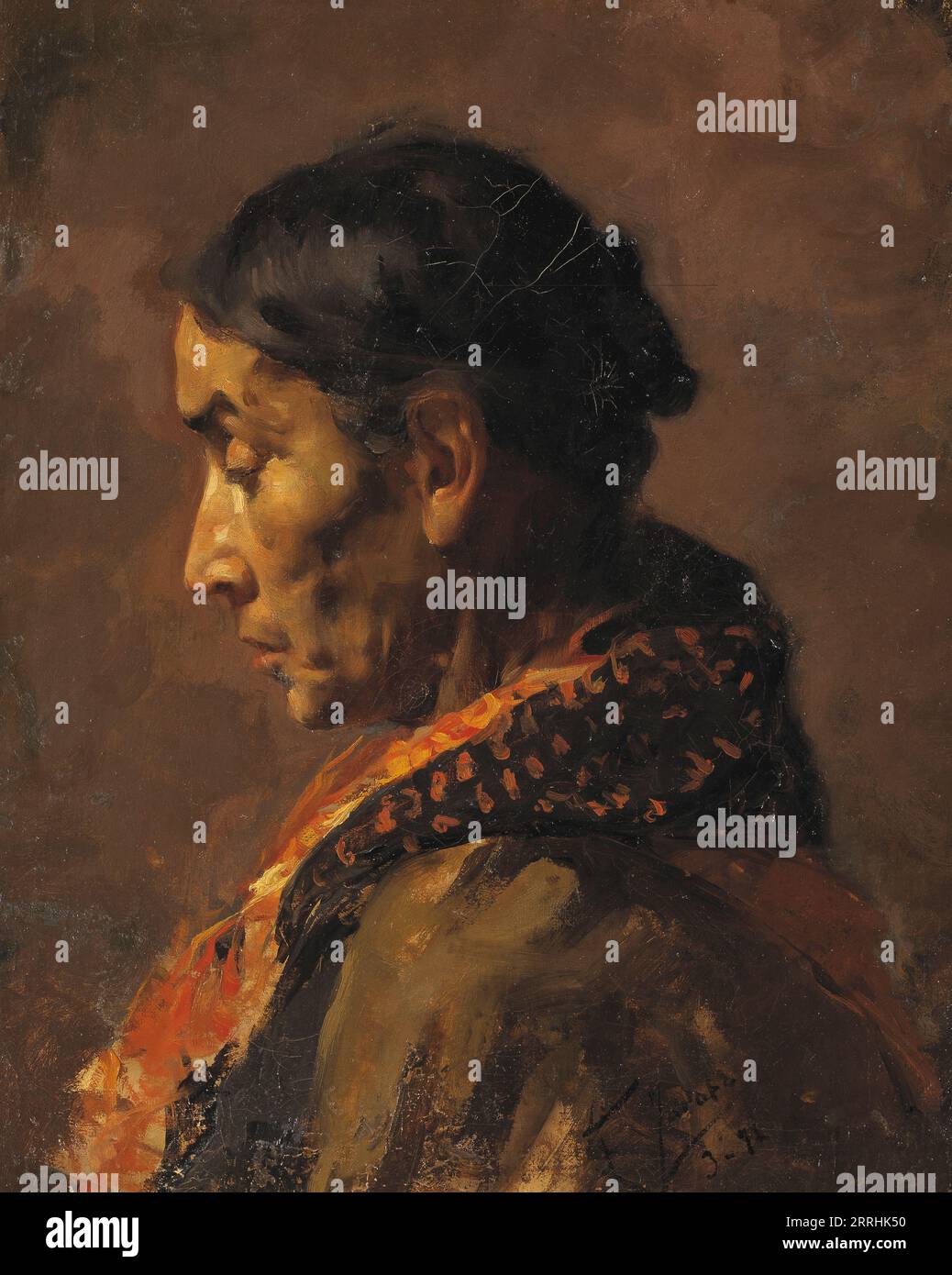 Old Spanish Woman, 1891 Stock Photo - Alamy