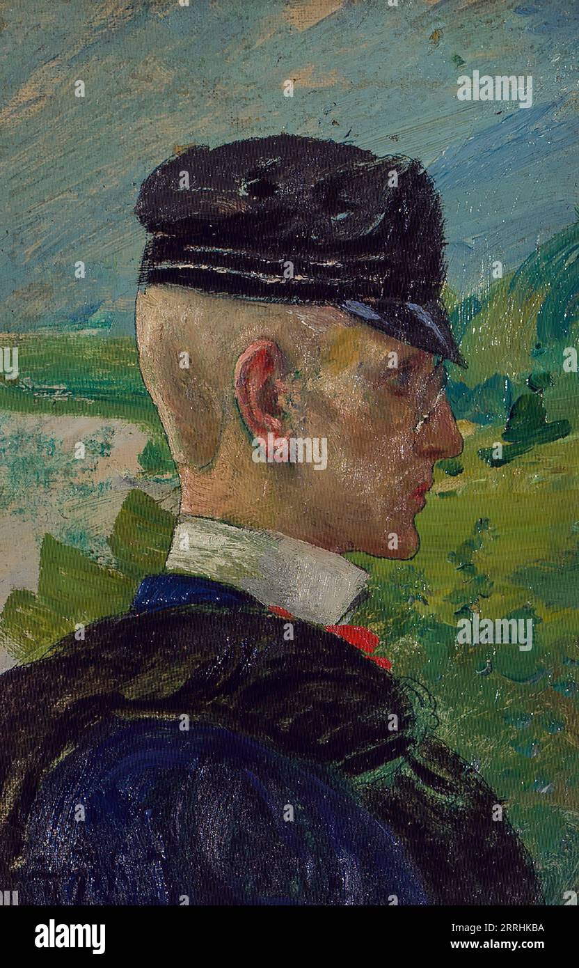Portrait of a Boy. Study for Morning Prayers, Unknown date Stock Photo ...