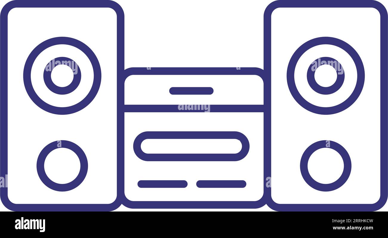 Radio dynamic line icon Cut Out Stock Images & Pictures - Alamy