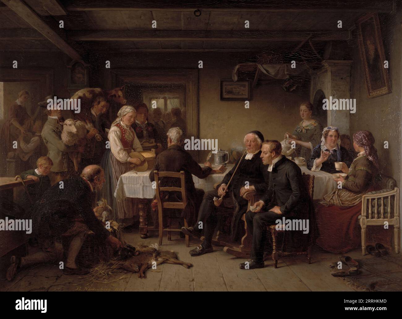 Tithe Collection in Skåne, 1865 Stock Photo - Alamy