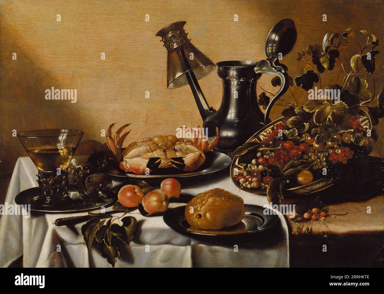Still Life with Crab and Fruit, Unknown date Stock Photo - Alamy