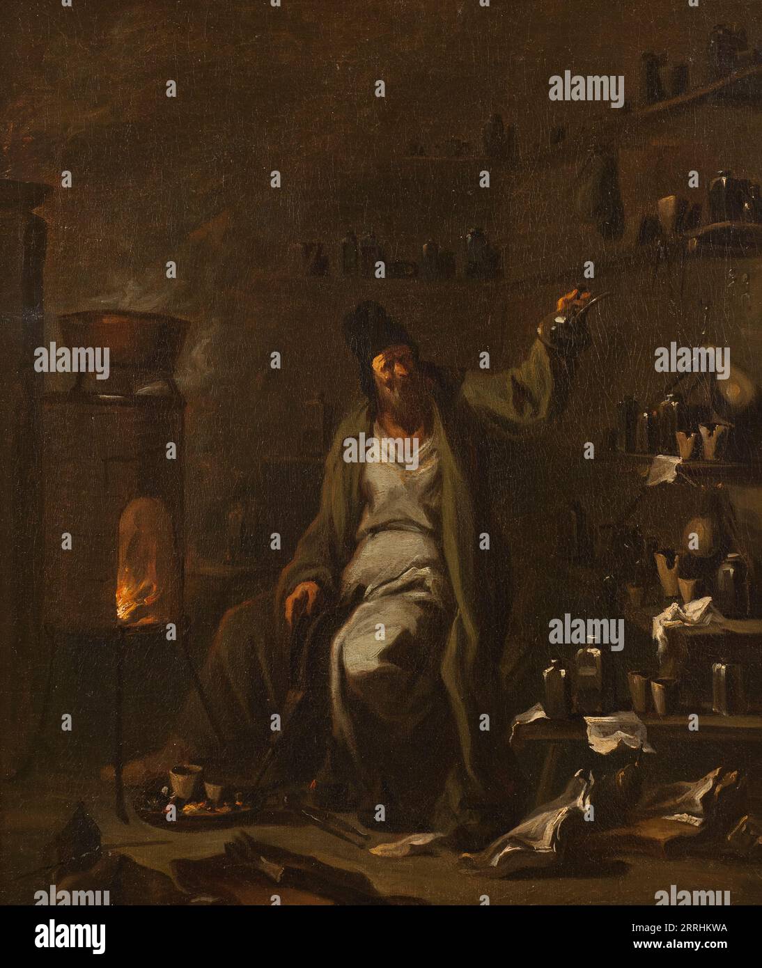 The Alchemist, late 17th-mid 18th century Stock Photo - Alamy