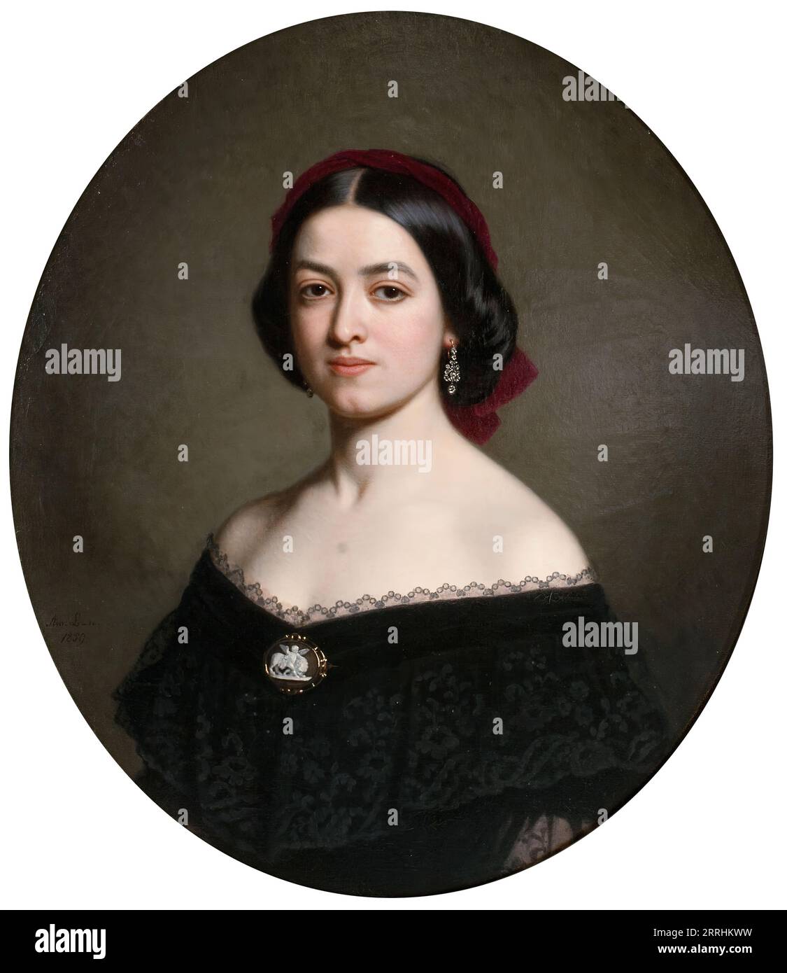 19th century oil painting woman Cut Out Stock Images & Pictures - Alamy
