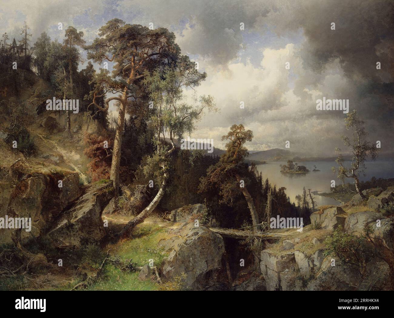Swedish Landscape. Motif from Kolmården, 1866 Stock Photo - Alamy