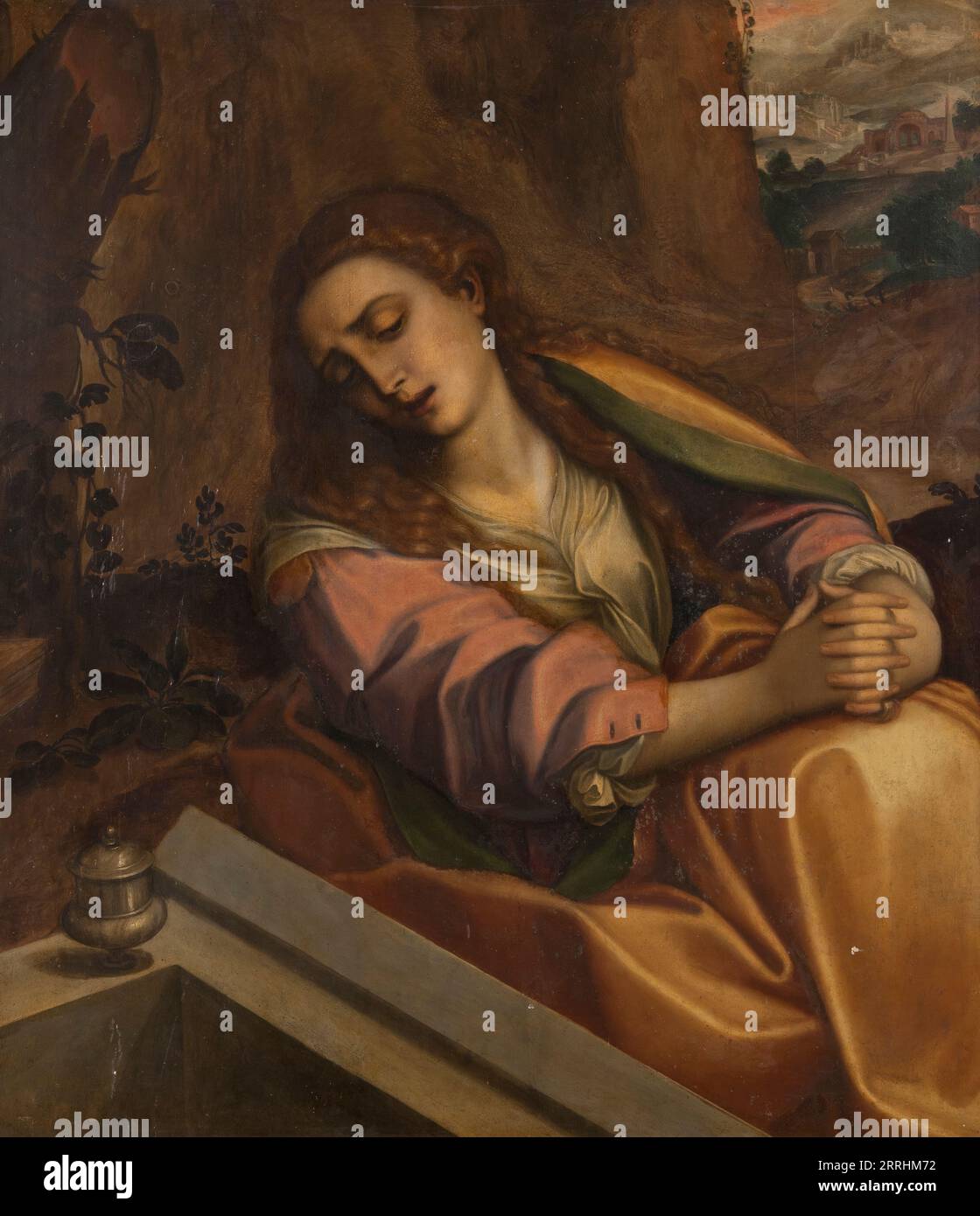 Lamentation over the Dead Christ. The Magdalen at the Tomb of Christ ...