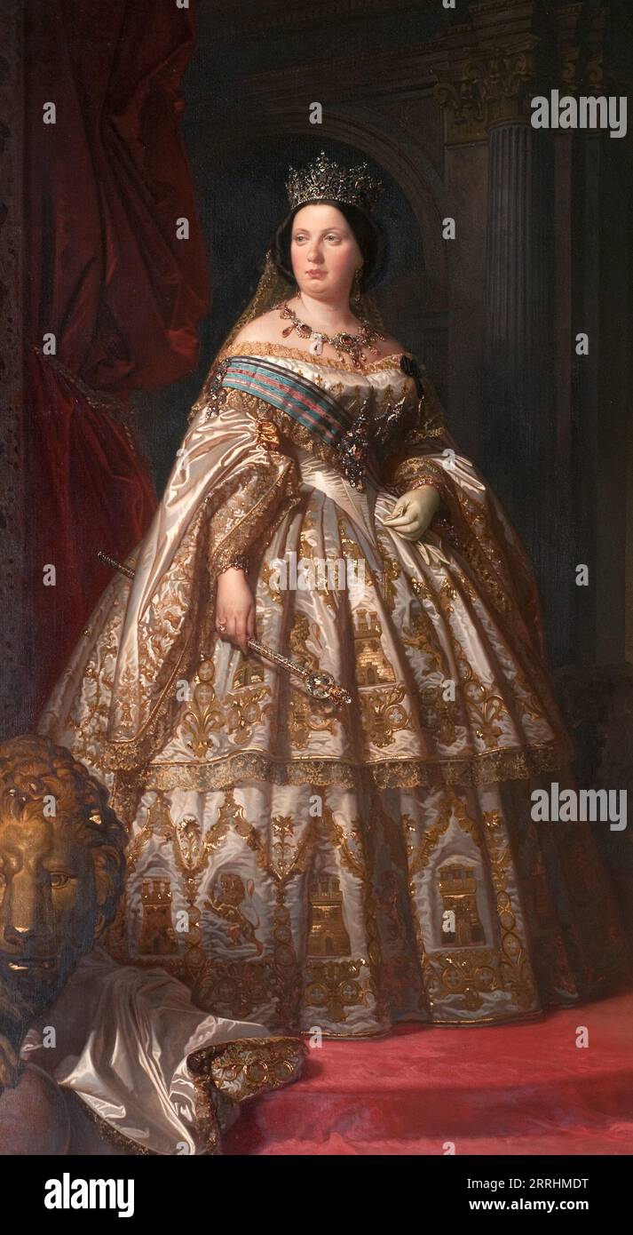 Isabella II (1830-1904), reg. Queen of Spain, married to King Francis ...