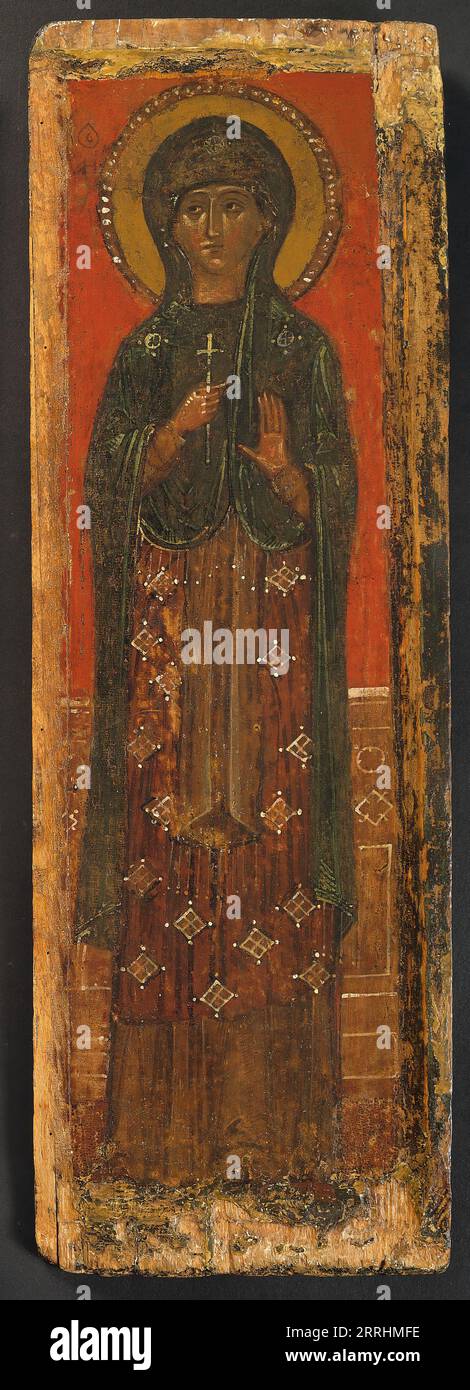 Female martyr saint, c14th century Stock Photo - Alamy