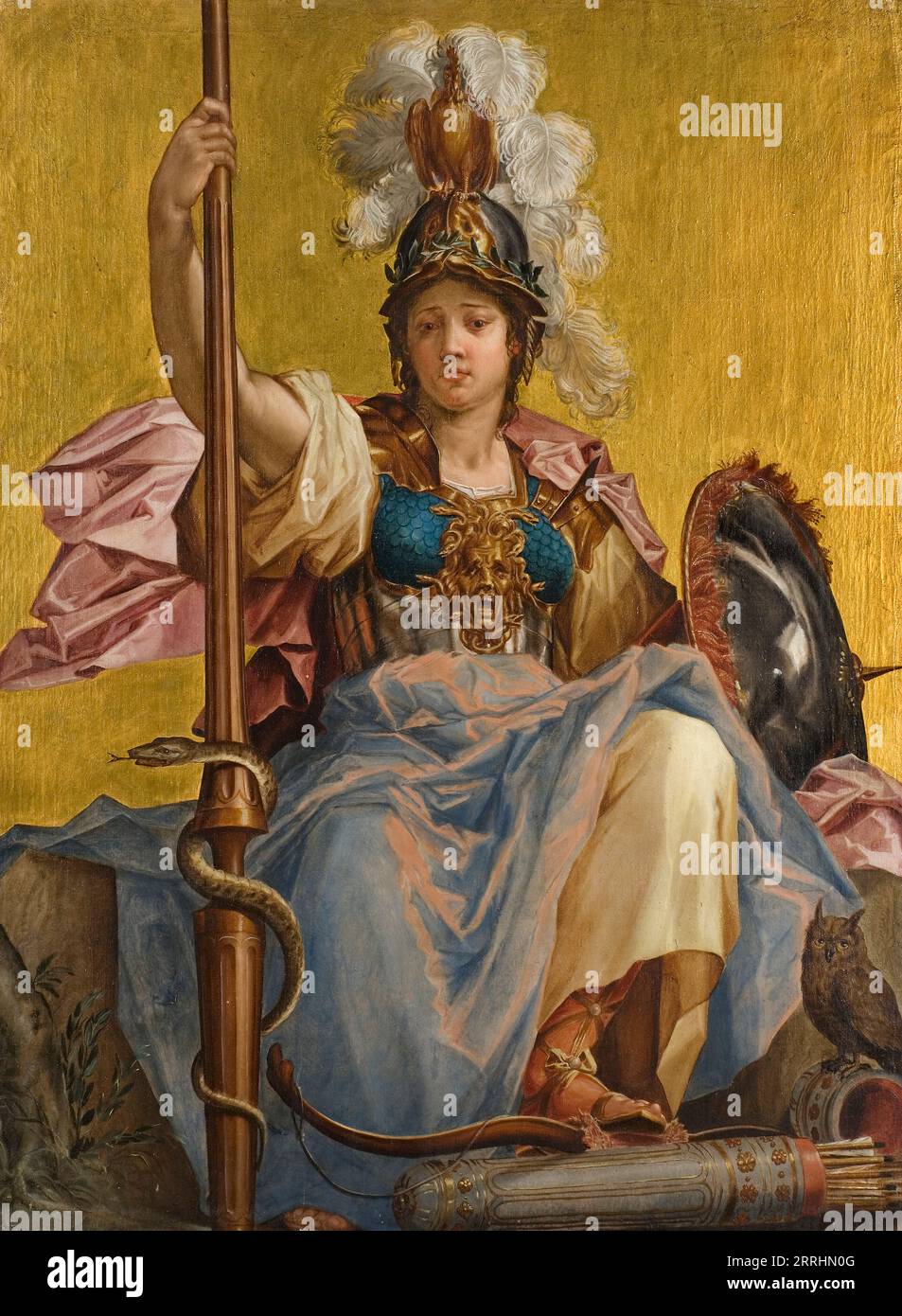 Minerva seated hi-res stock photography and images - Alamy