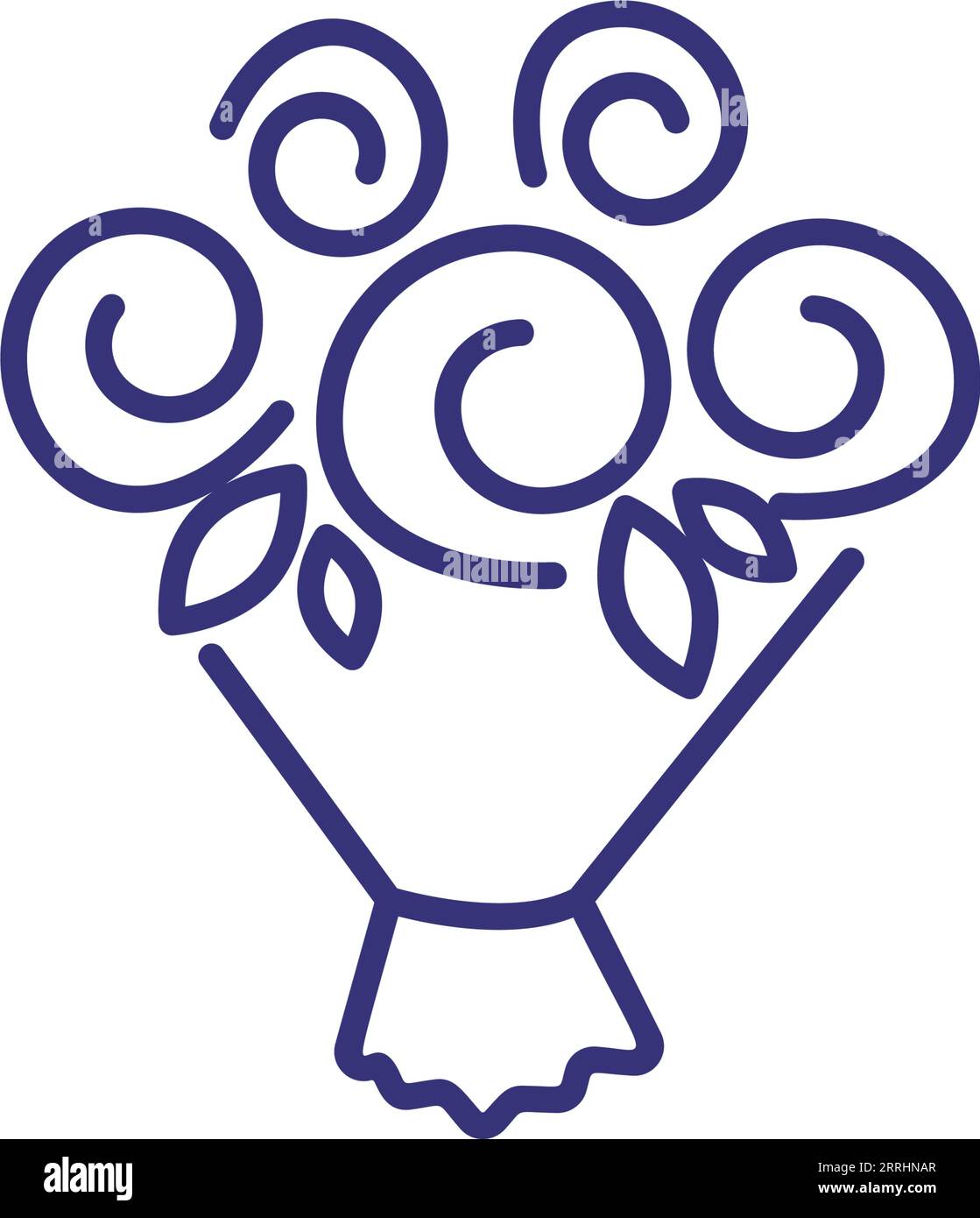 Flower bouquet line icon Stock Vector Image & Art - Alamy