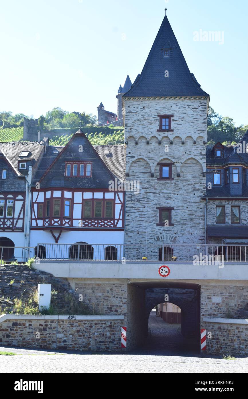 street through a city gate tower Stock Photo - Alamy
