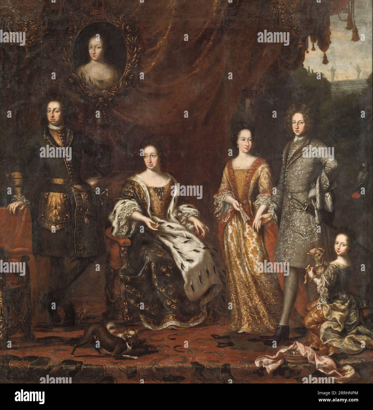 Karl XI King of Sweden with family, 1697 Stock Photo - Alamy
