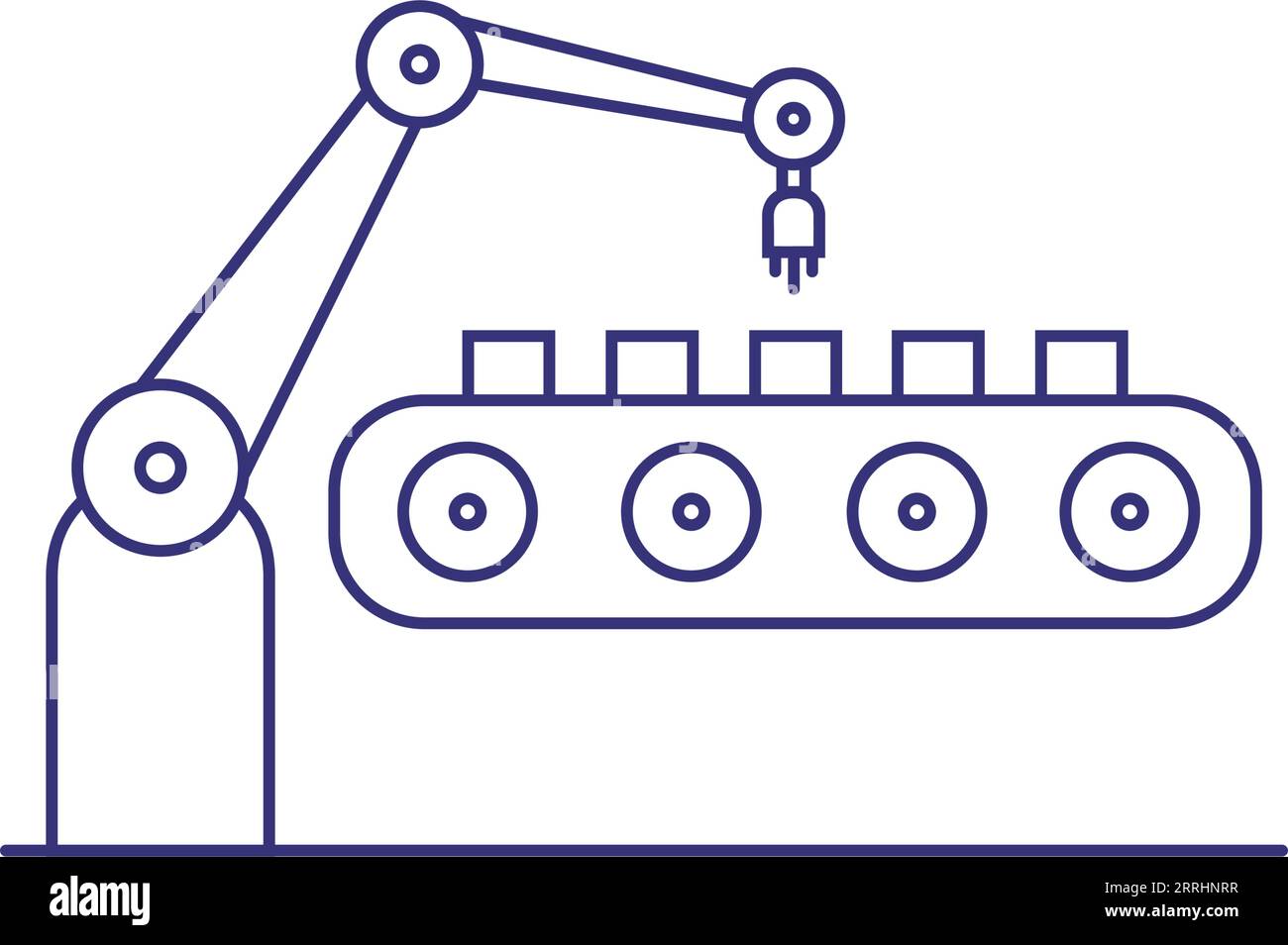 Conveyor belt transportation system Cut Out Stock Images & Pictures - Alamy
