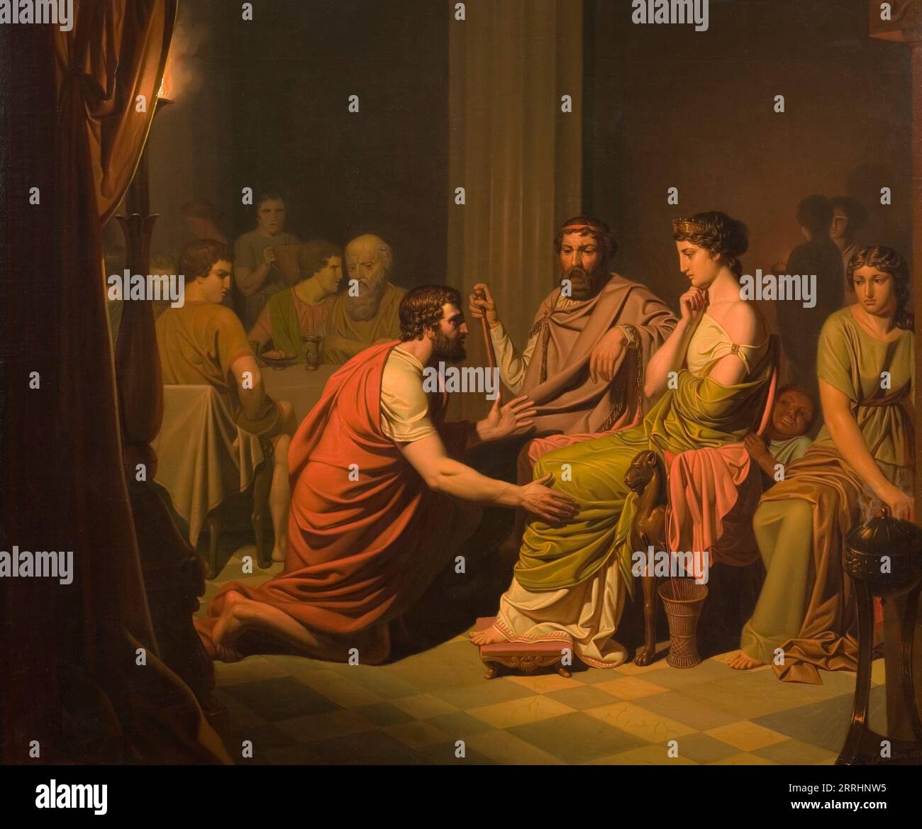 Odysseus before Alcinous, King of the Phaeacians, 1853 Stock Photo - Alamy