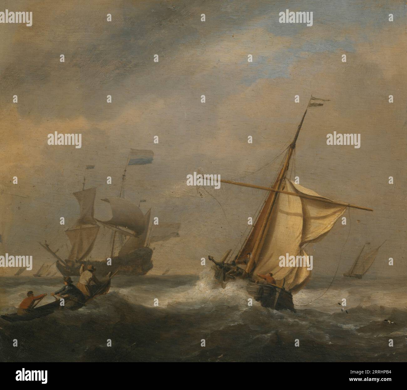 Fishing Boats in a Gale, mid-late 17th century Stock Photo - Alamy