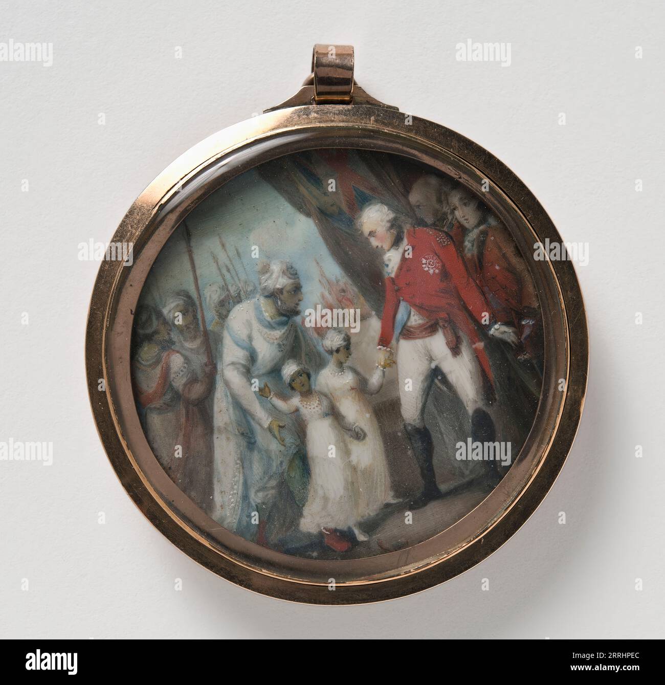 Lord Charles Cornwallis (1738-1805) receiving Tipu Sahib's Sons Abdul ...