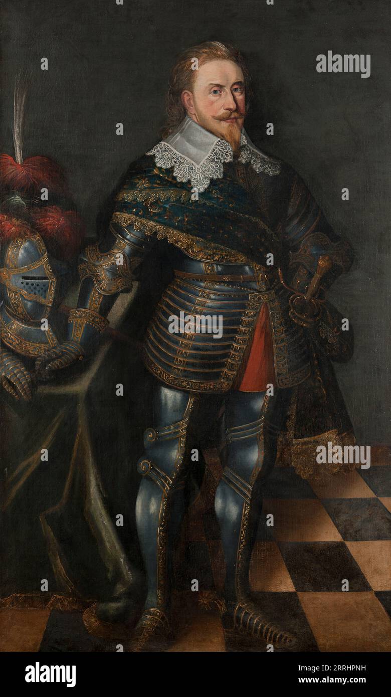 Gustav II Adolf (1594-1632), king Gustavus Adolphus of Sweden, married ...