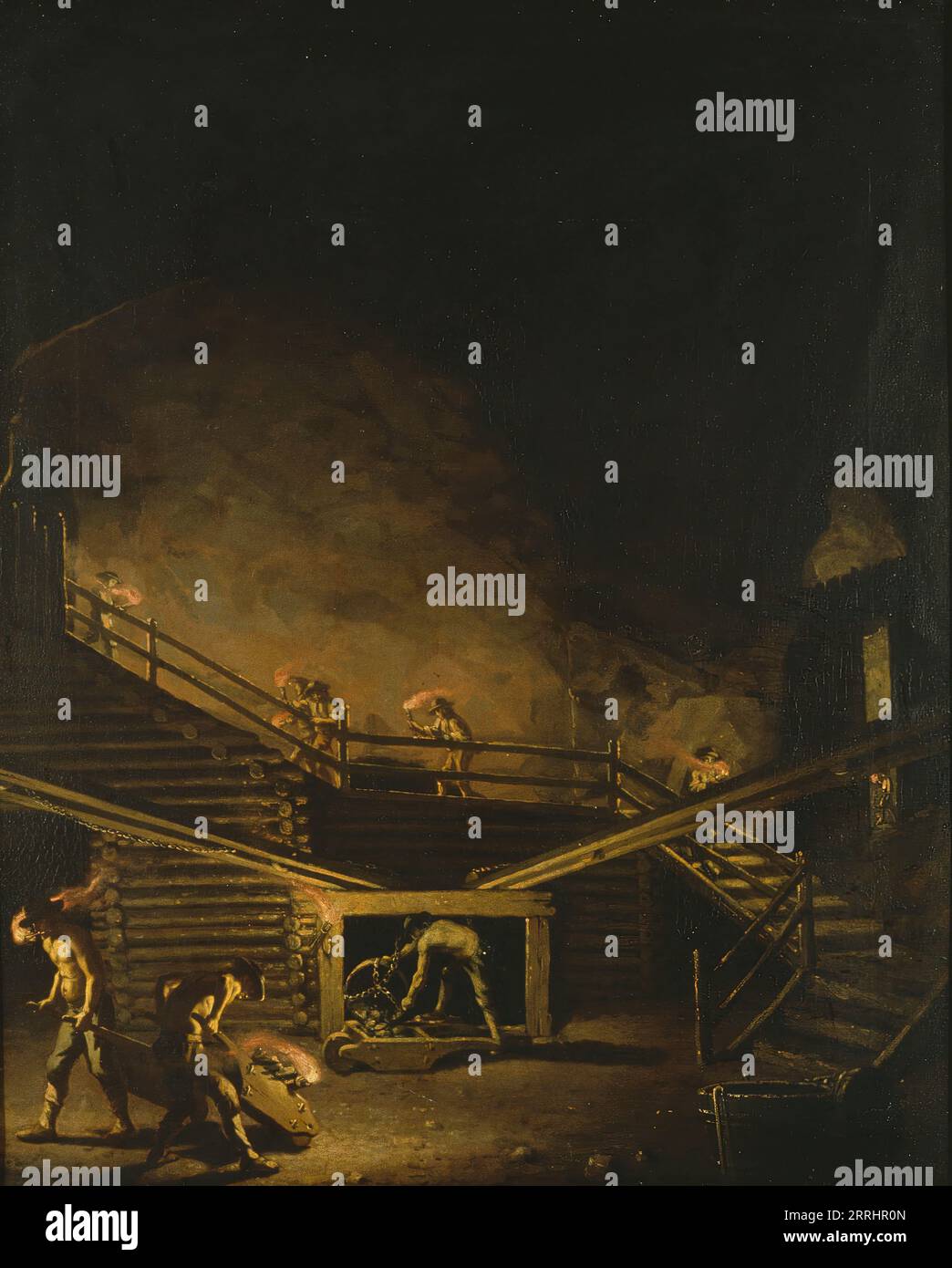 "Falcon Steps" at the Falun Copper Mine, c18th century Stock Photo - Alamy