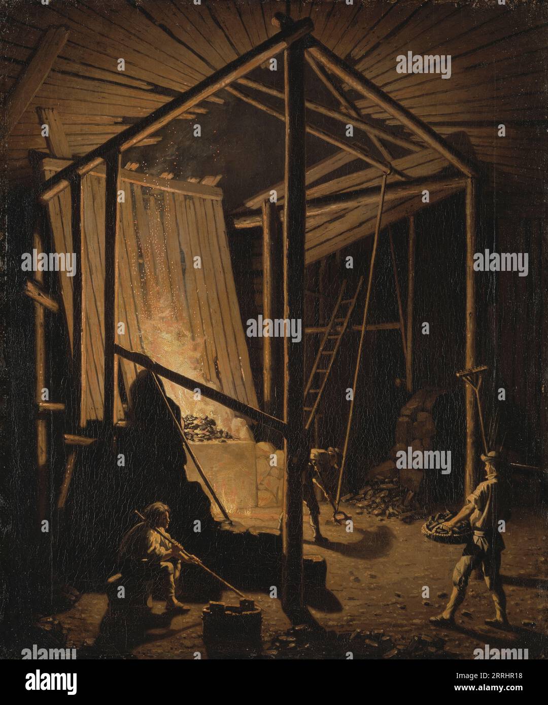 Copper Foundry at the Falun Mine, c18th century Stock Photo - Alamy