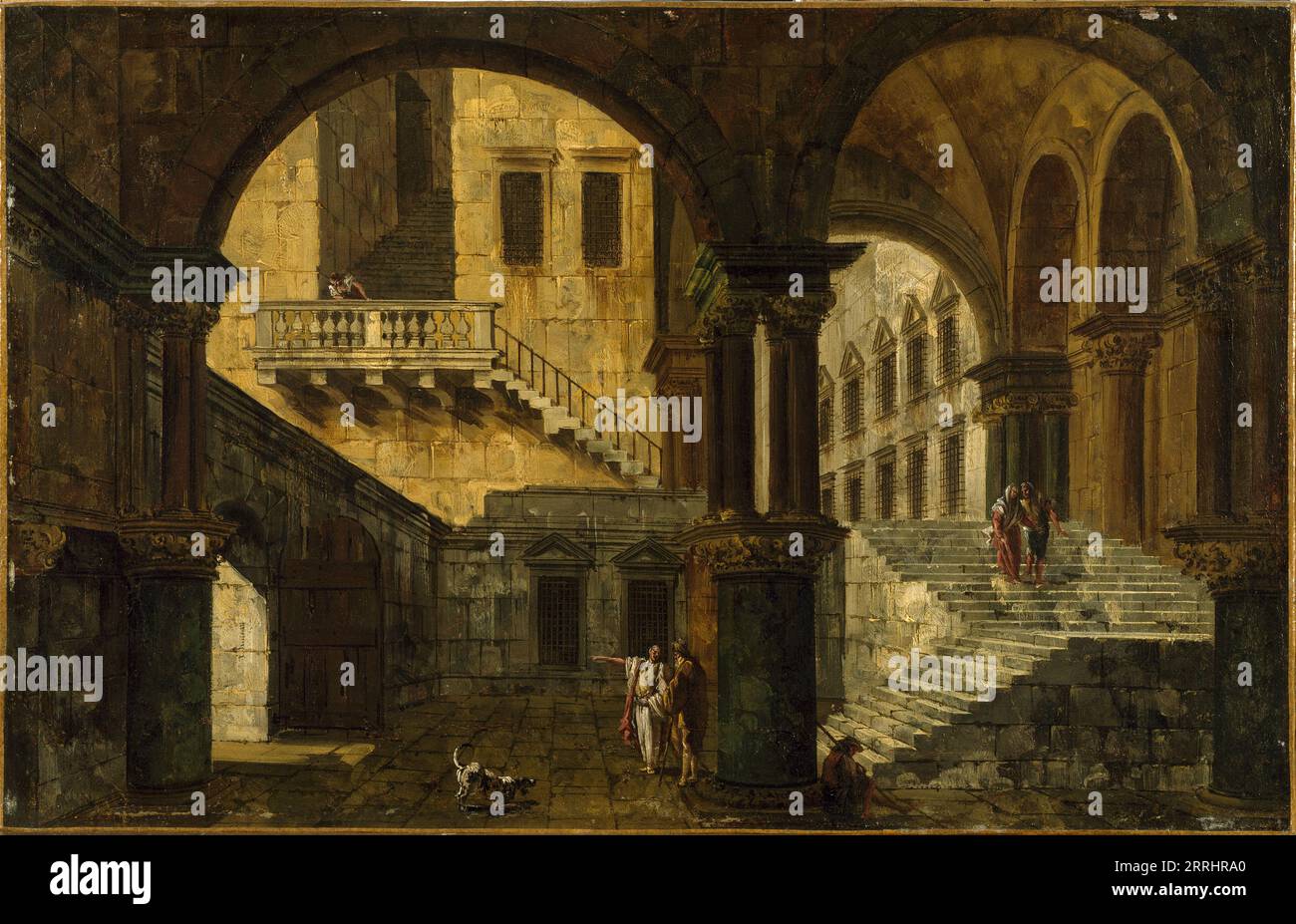 Courtyard in a Renaissance House, c18th century Stock Photo - Alamy