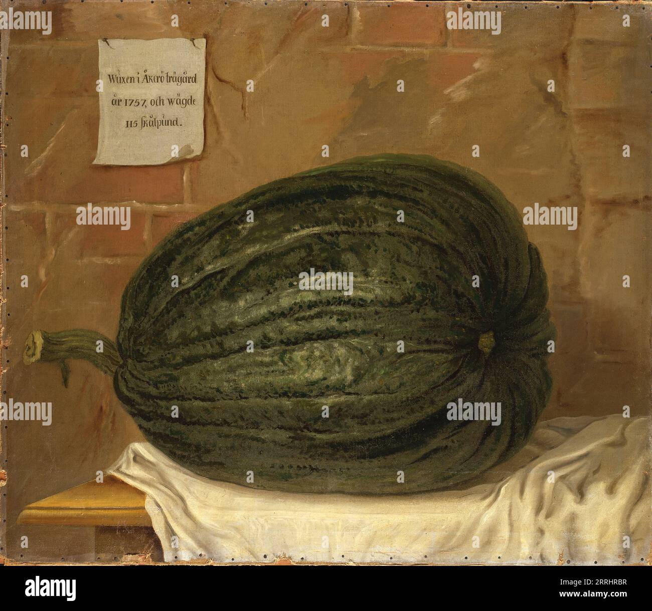 A huge pumpkin, 18th century Stock Photo - Alamy