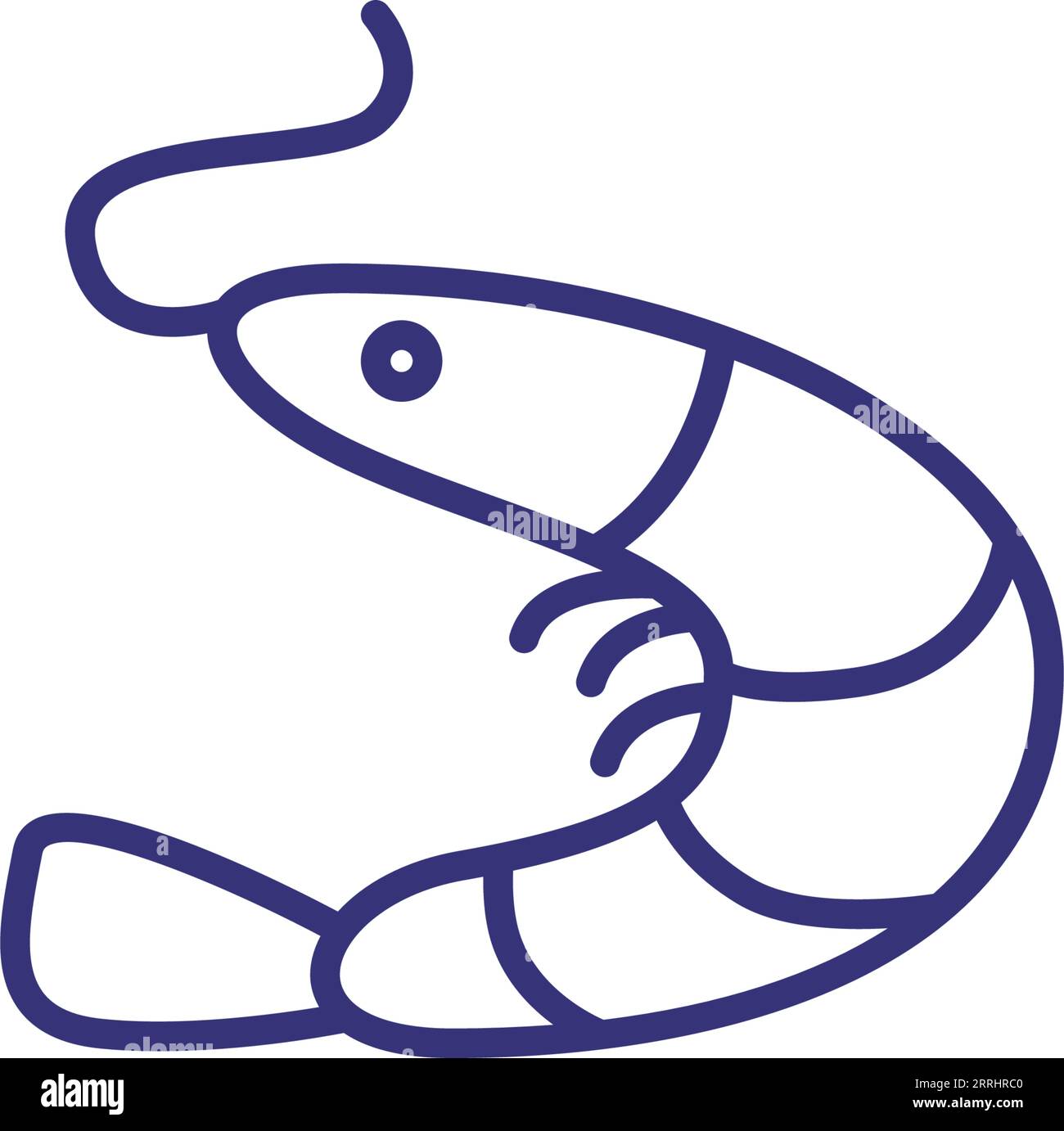 Shrimp linear symbol icon Stock Vector Images - Alamy