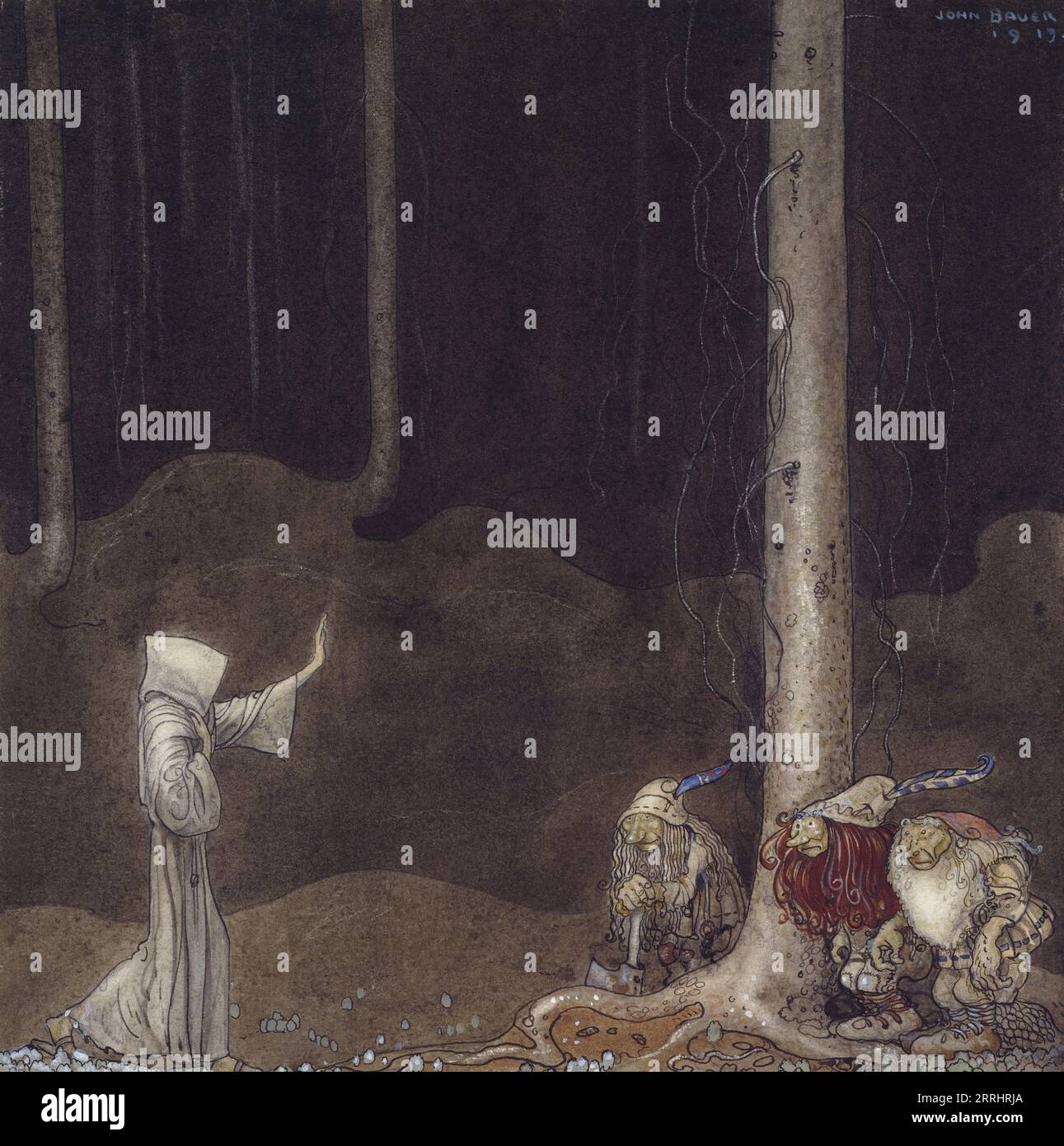 Brother St. Martin and the Three Trolls, 1913 Stock Photo - Alamy