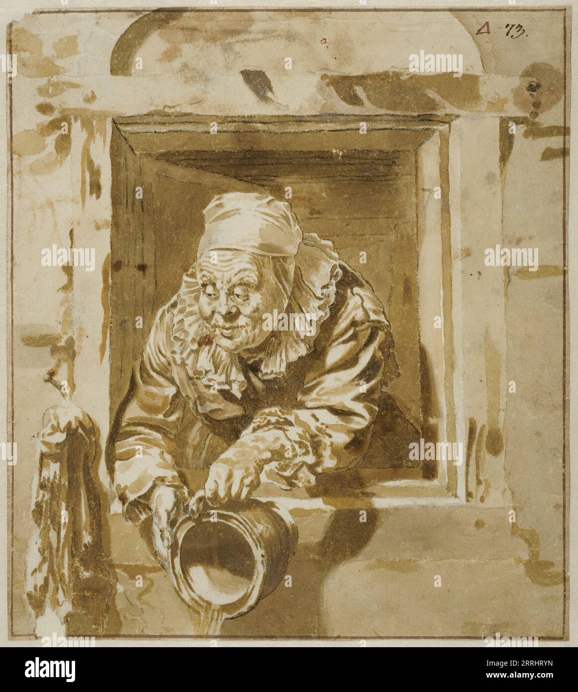 Old lady in window Stock Photo - Alamy