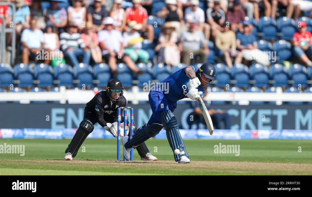 Cardiff, UK. 08th Sep, 2023. England's Ben Stokes in action with the ...