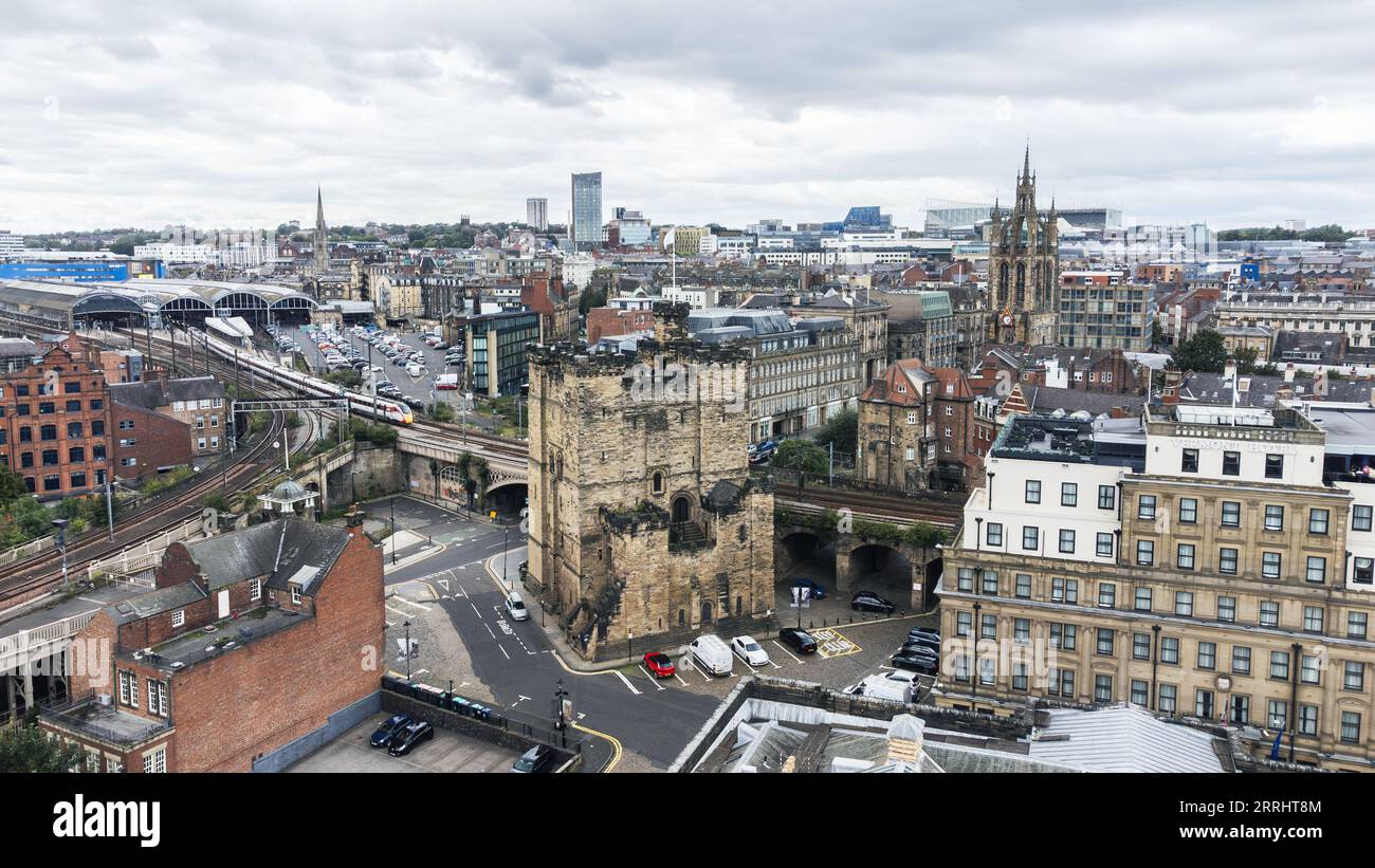 Newcastle upon Tyne, United Kingdom - August 30th, 2023: The tower of ...