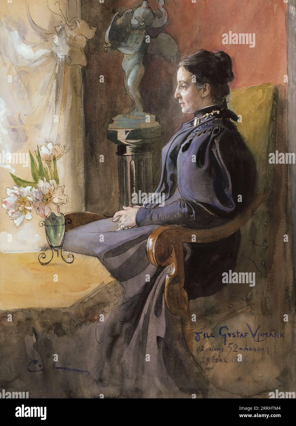 Eva Upmark, 1852-1944, born Kindstrand, 1896 Stock Photo - Alamy