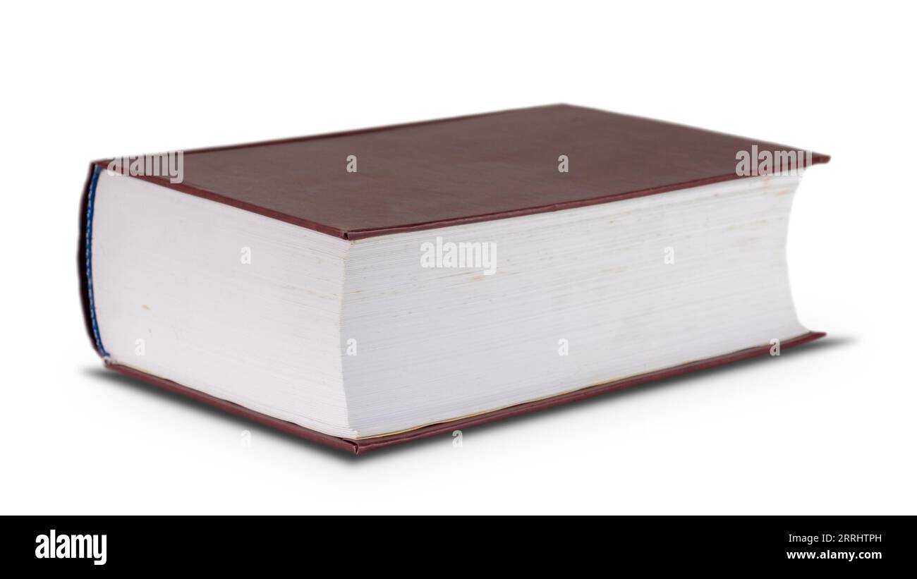 Closed big book isolated on a white background Stock Photo - Alamy