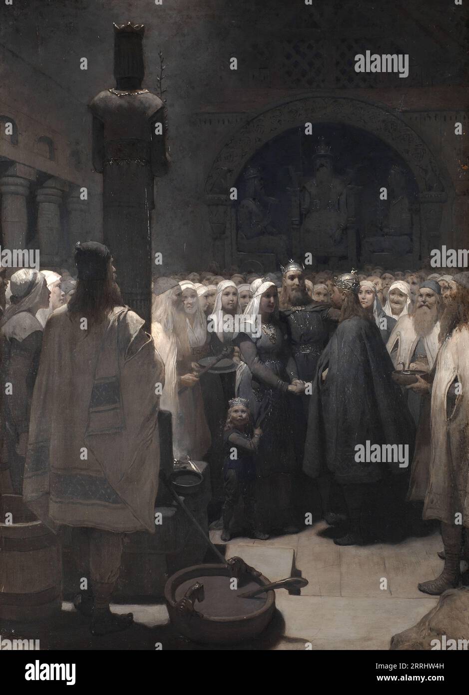 The Atonement (from Frithiof's saga), 1880s Stock Photo - Alamy