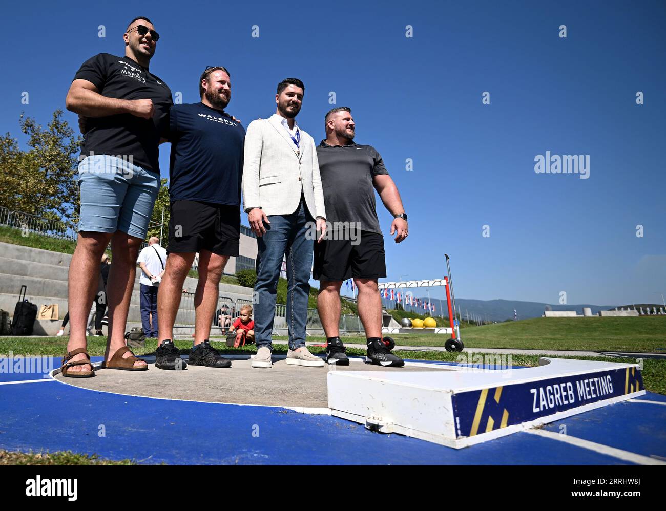 Zagreb, Croatia. 27th Aug, 2023. Tom Walsh, Joe Kovacs and Filip ...