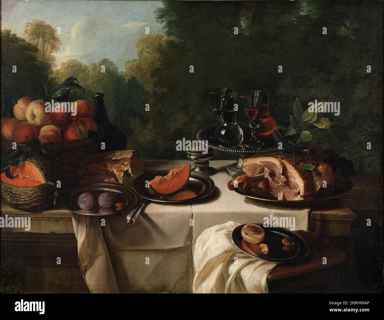 Breakfast Piece with Ham, late 17th-mid-18th century Stock Photo - Alamy