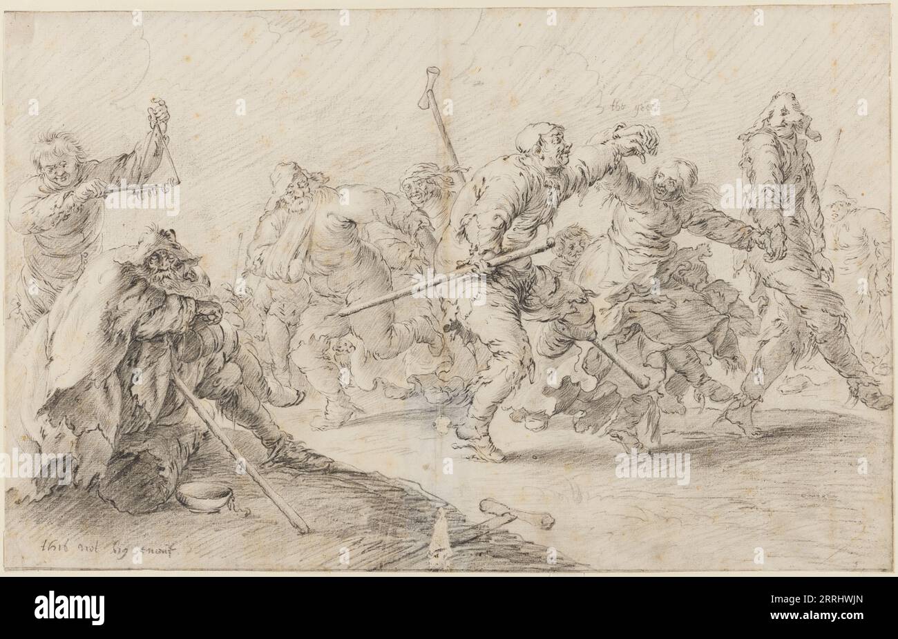 Dancing beggars and cripples, c.1635 Stock Photo - Alamy
