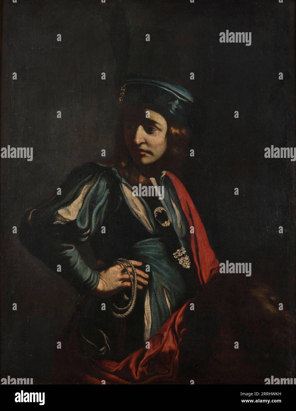 David with Goliath's Head, 17th century Stock Photo - Alamy