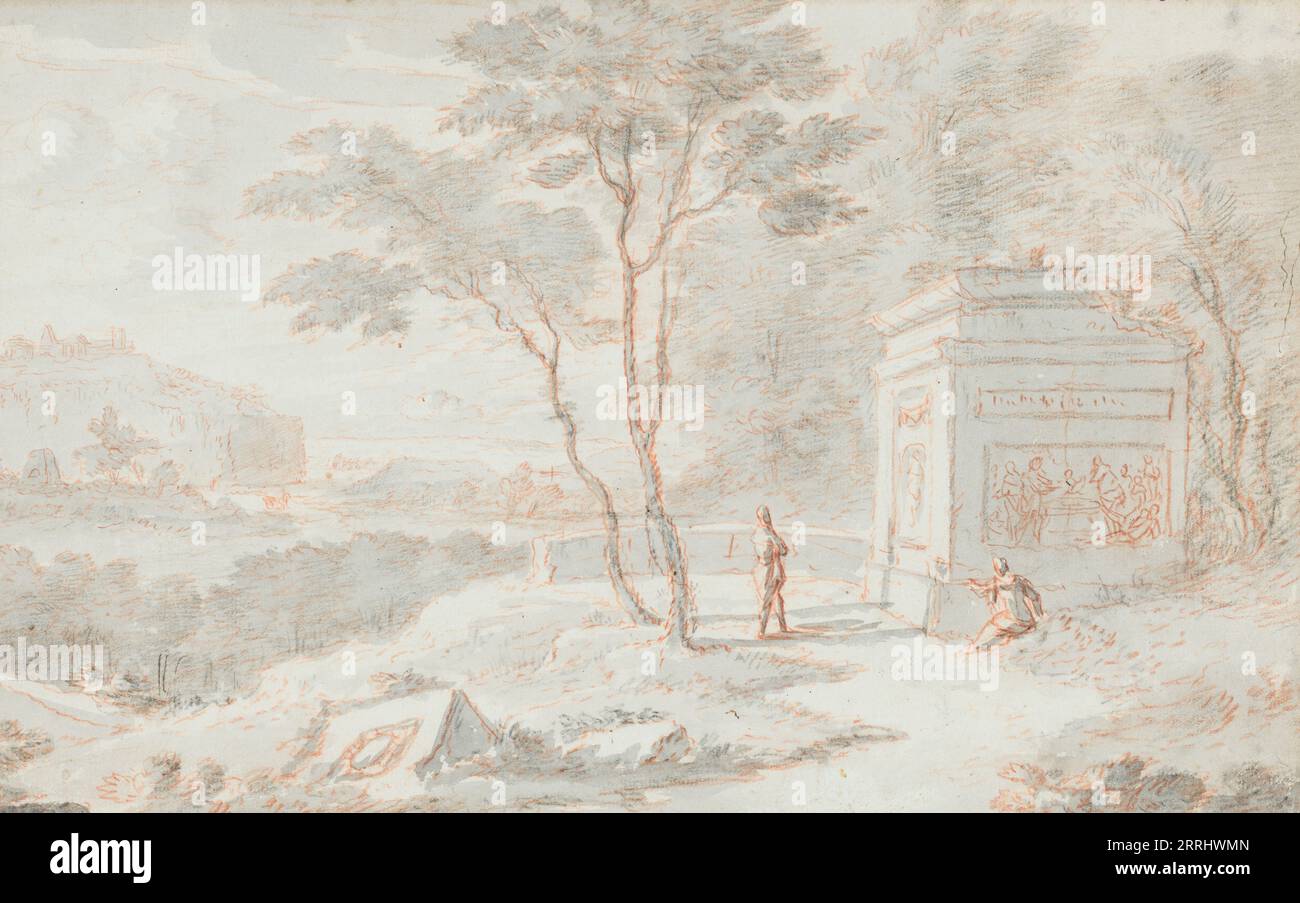 Arcadian landscape, mid 17th century Stock Photo - Alamy